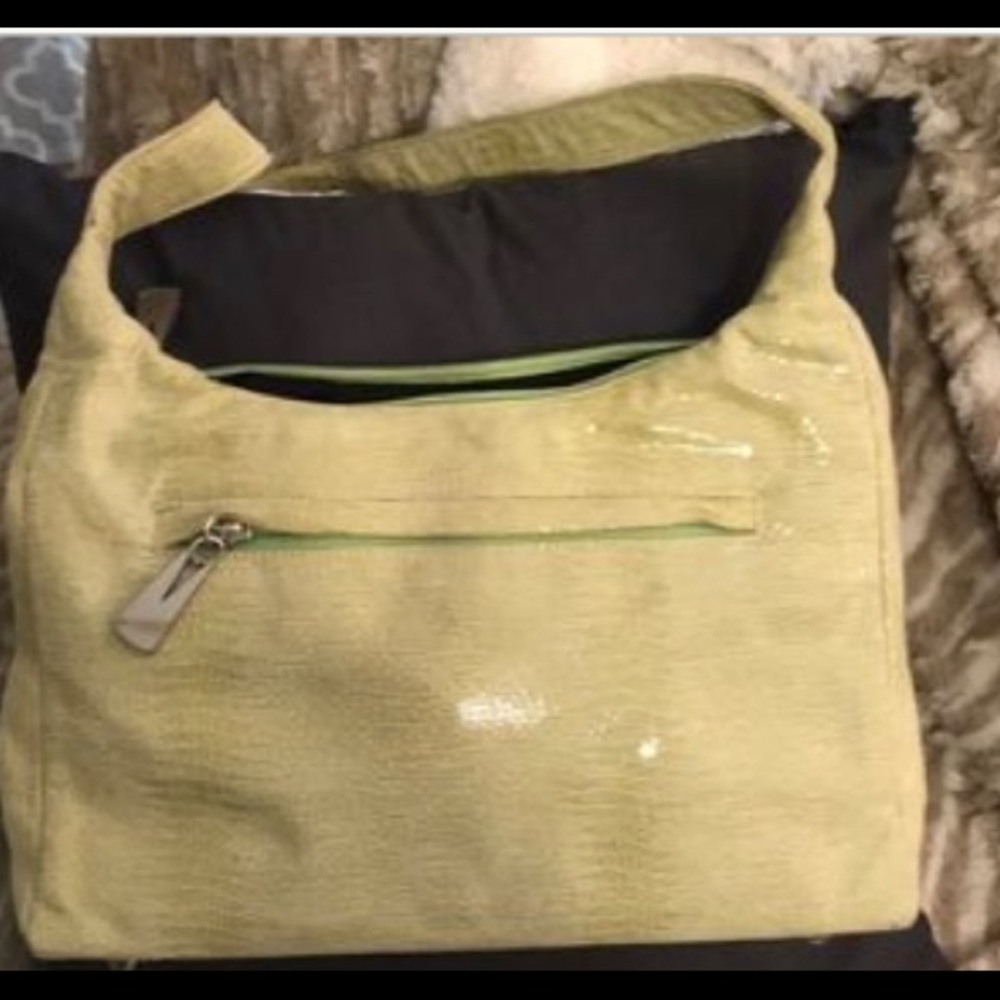 Lisa Ganz Vintage Bag. Shiny Lime Green - Gem